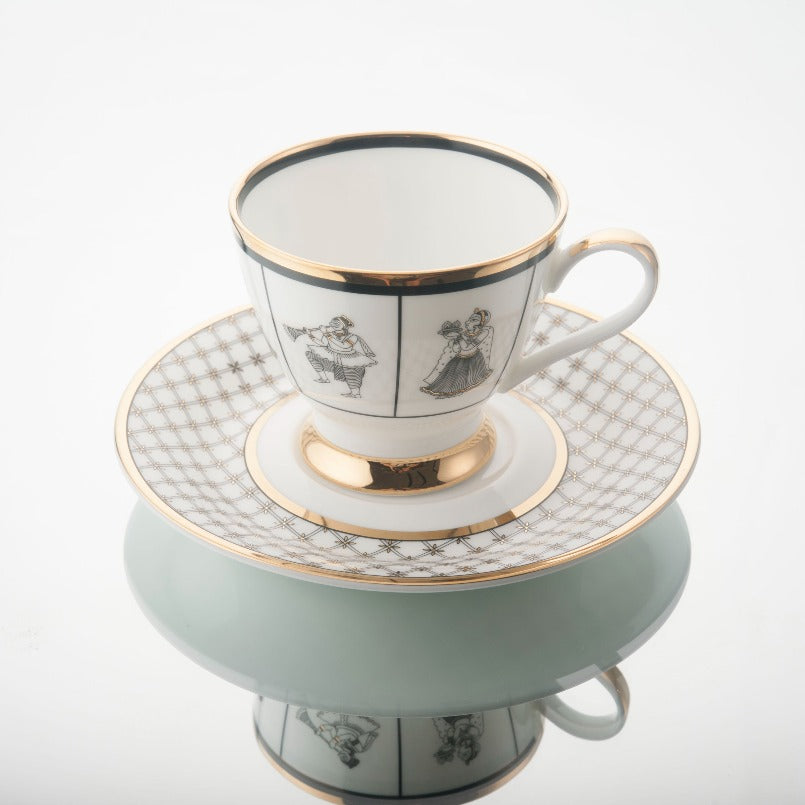 BYAH - Tea Cup Saucer (Set of 2) By Kaunteya now available at Trendroots